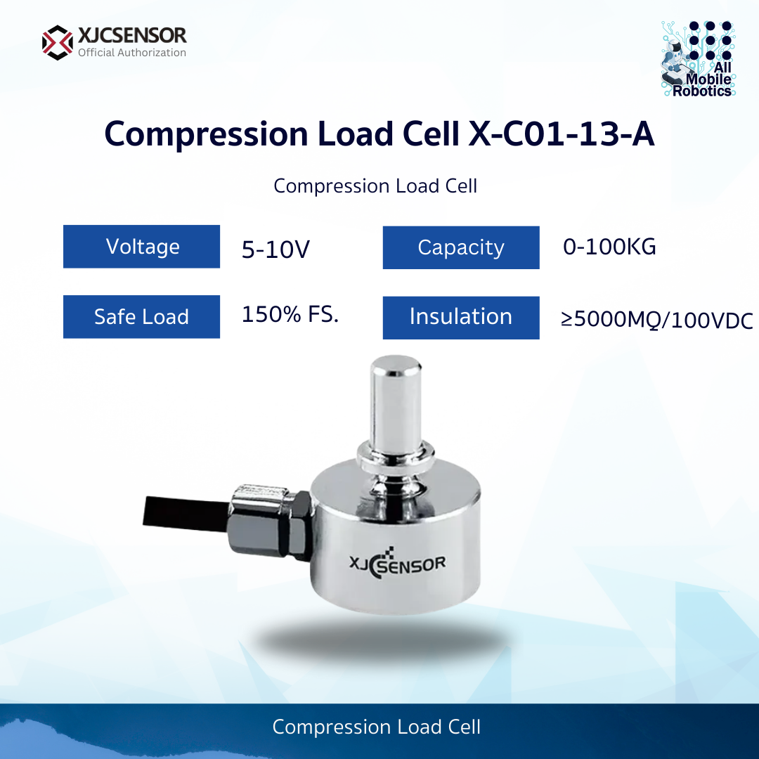 Compression Load Cell X-C01-13-A - All Mobile Robotics ขายอุปกรณ์ทุกอย่างสำหรับ ROS Mobile Robot ...