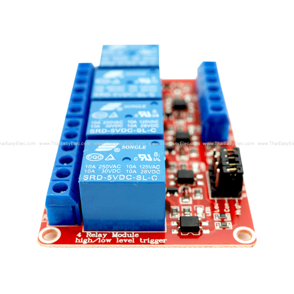 4 Channels Relay Module (High/Low Level Trigger) - ThaiEasyElec Electronic for Embedded System ...
