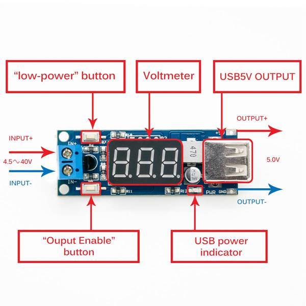 DC-DC Step Down Module (Output 5V/2A) - ThaiEasyElec Electronic for ...