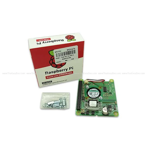 (ยกเลิกจำหน่าย/Retired) PoE HAT for Raspberry Pi 3B+ / 4B ...