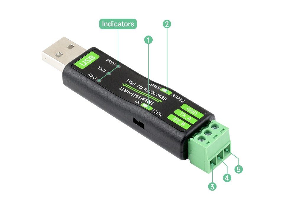 USB to RS232/485 Serial Converter, Onboard Original FT232RNL Chip - ThaiEasyElec Electronic for ...