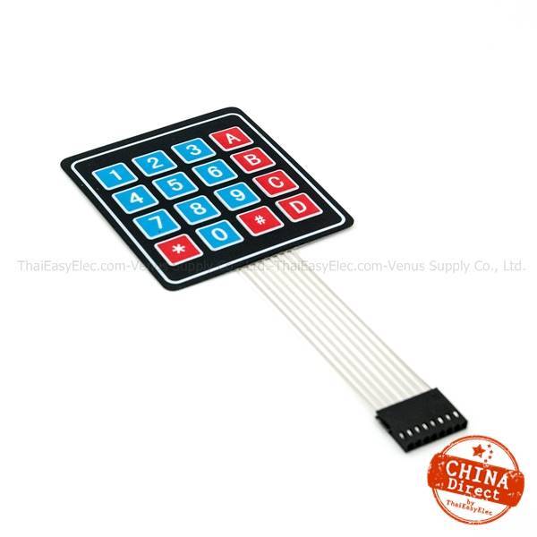 Sealed Membrane 4x4 button pad with sticker - ThaiEasyElec Electronic for Embedded System ...
