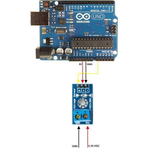 Voltage Sensor (0 - 25V DC) - ThaiEasyElec Electronic for Embedded ...