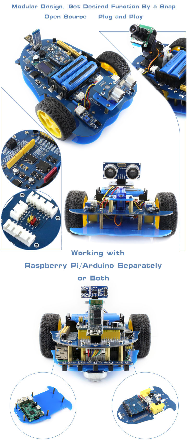 หุ่นยนต์ AlphaBot, Basic robot building kit for Arduino - ThaiEasyElec Electronic for Embedded ...