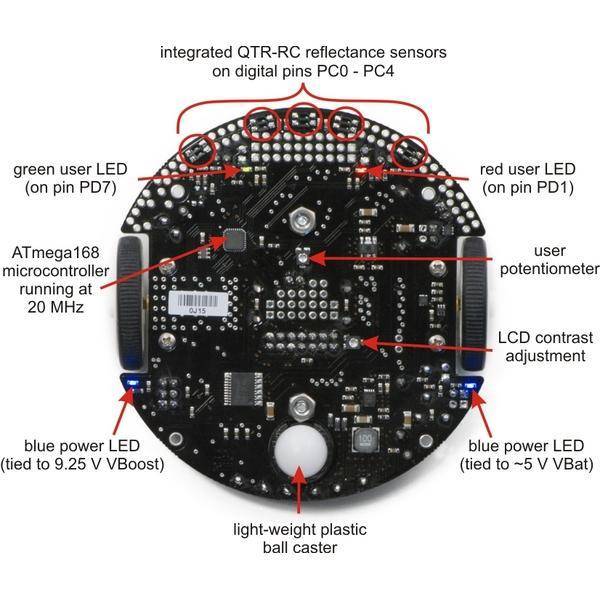 (ยกเลิกจำหน่าย/Retired) 3pi Robot - Robot Line Following หุ่นยนต์เดินตามเส้น - ThaiEasyElec ...