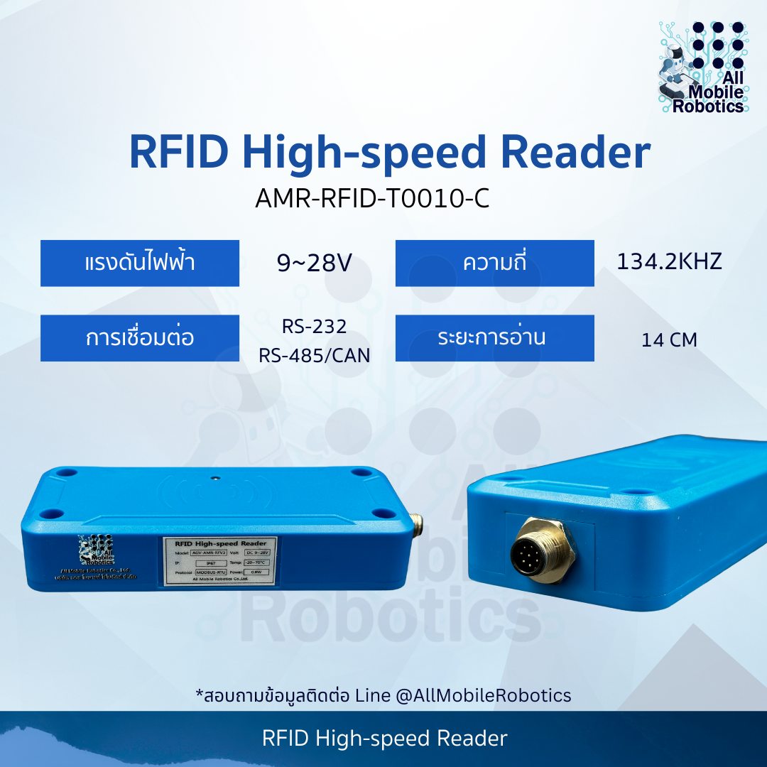 AMR-RFID-T0010-C : RFID High-speed card reader ชุดอ่าน RFID ทำงานที่ความถี่ 134.2KHZ สื่อสารผ่าน ...