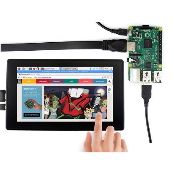 7 inch HDMI LCD (H) (with case), 1024x600, IPS - ThaiEasyElec ...