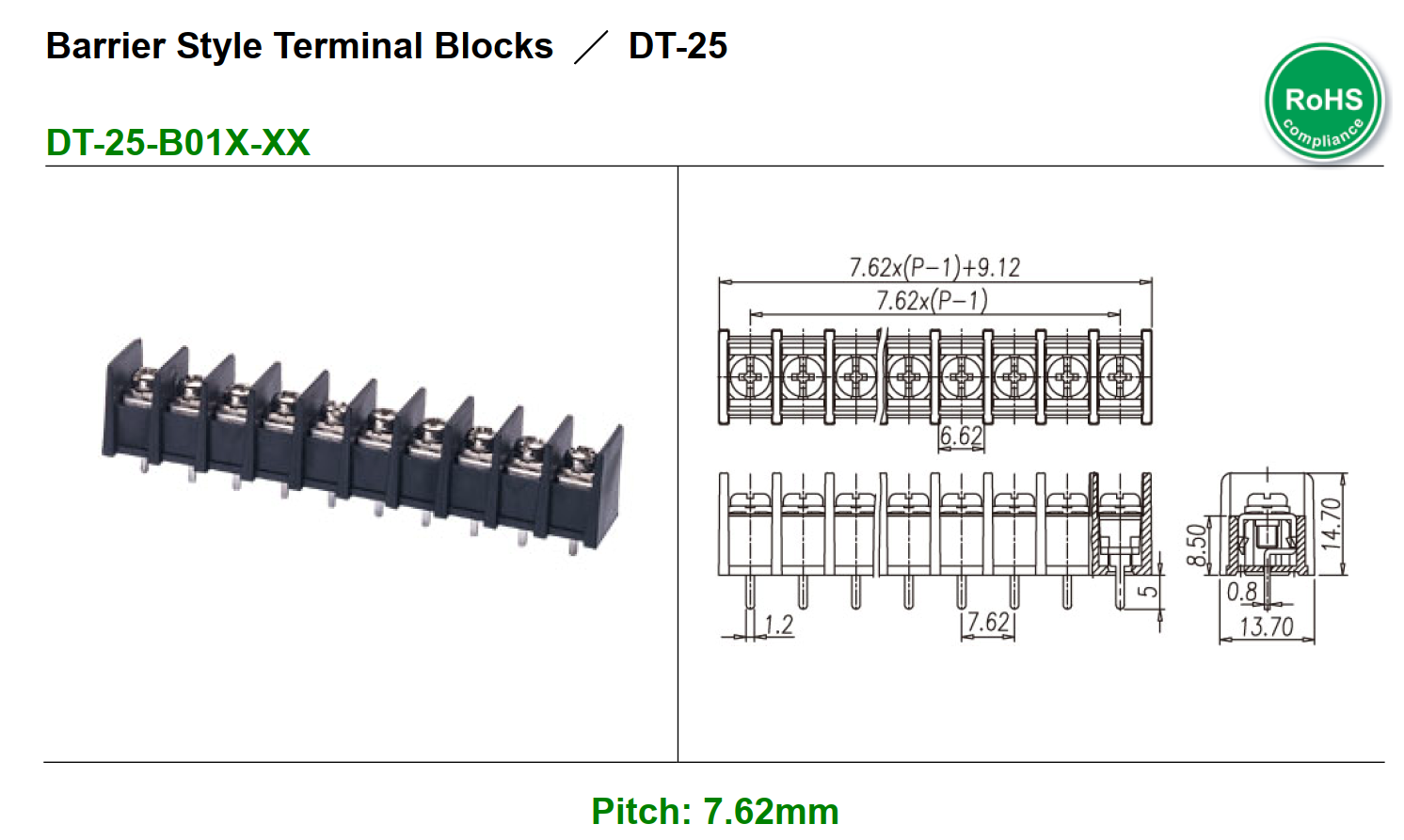 Barrier Terminal Block 3Pins - ThaiEasyElec Electronic for Embedded System จำหน่าย Arduino ...